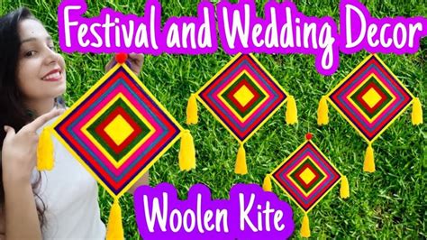 Diwali And Haldi Mehndi Function Decoration At Home Woolen Kite For
