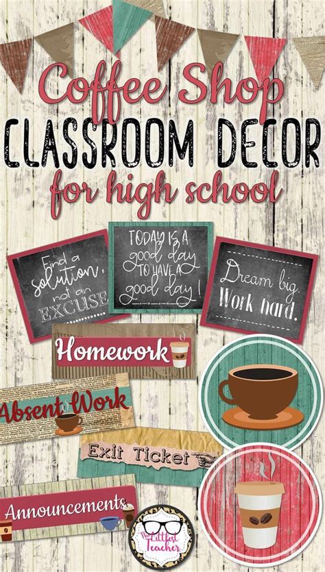 Middle Or High School Classroom Decor Coffee Shop Theme Classroom