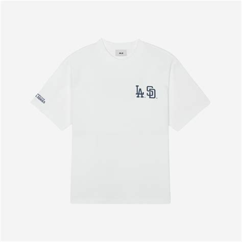 Mlb 서울 시리즈 듀얼 로고 숏슬리브 티셔츠 La Sd 화이트 Mlb Kream