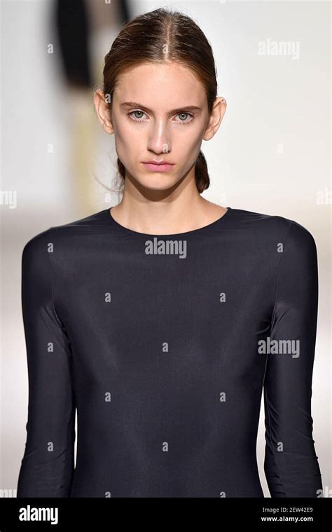 Model Sarah Berger Walks On The Runway During Victoria Beckham Fashion