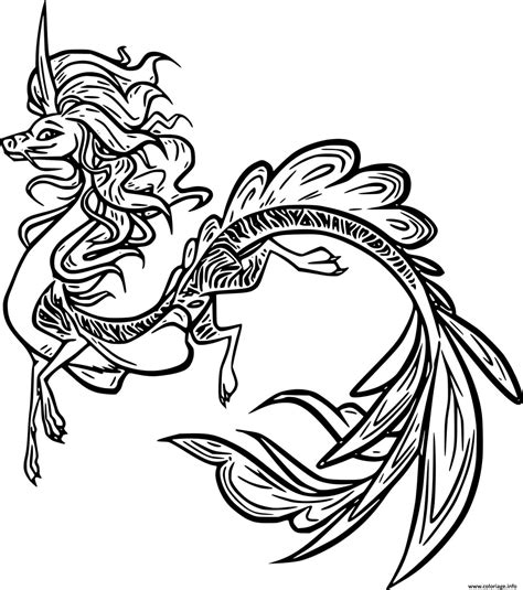 Coloriage Beautiful Sisu Dragon JeColorie
