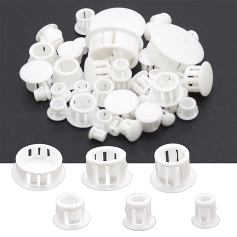 Joyangy 6 Sizes White Plastic Hole Plugs Door Screw Cover Hole Plug Assorted Nylon Locking Hole
