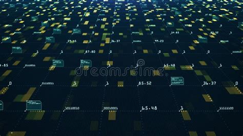 大数据形象化概念 机器学习算法 对信息的分析 技术数据和二进制编码网络 库存例证 插画 包括有 电子 图标 153161574