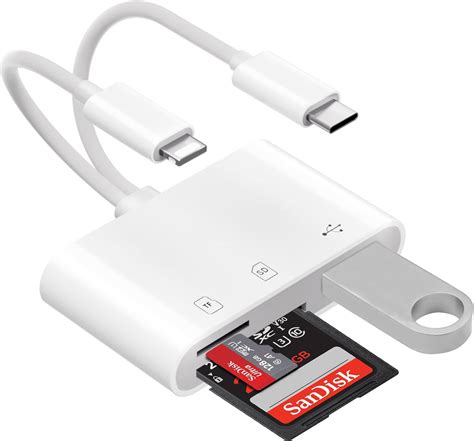 Loydia Sd Card Reader For Iphone 3 In 2 Usb C Microsd Card Reader