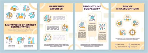 Limitations Of Market Segmentation Brochure Template Leaflet Design With Linear Icons Editable