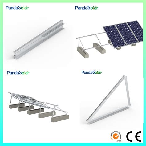 Adjustable Triangle Flat Roof Mounting System Flat Concrete Roof Solar