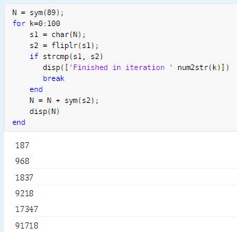 Handling Large Integers To Solve The 196 Problem MATLAB Simulink