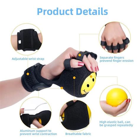 Anti Spasticity Ball Splint For Hands Grip Strength Ball Finger Device