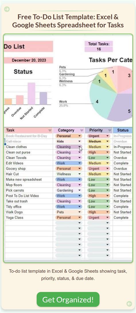 Aesthetic Excel Spreadsheet