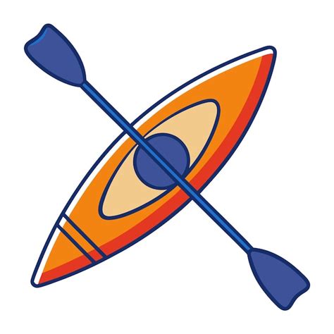 Kayak With Paddle Clipart Vector Art And Illustration Premium Ai