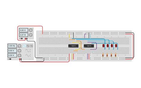 Circuit Design 4 Bit Asynchronous Down Ctr Tinkercad