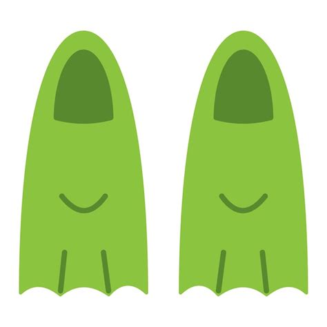 Premium Vector Vector Swimming Flippers In Flat Design Green Scuba