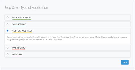 Creating A Custom Application Spreadsheetweb Help
