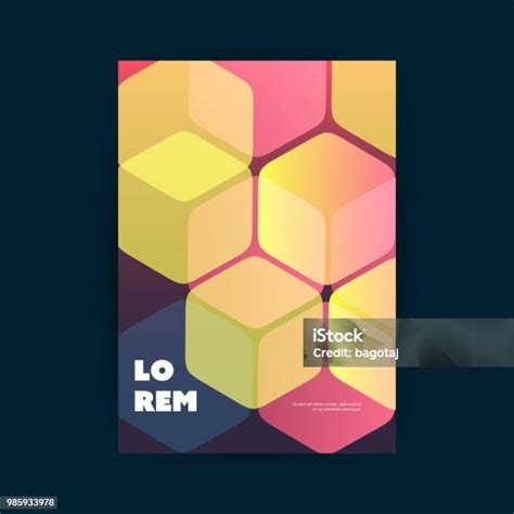 Flyer Atau Desain Sampul Dengan Pola Abstrak Ilustrasi Stok Unduh