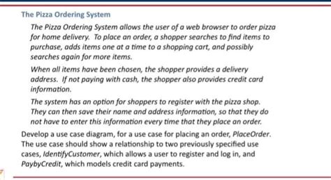 Solved The Pizza Ordering System The Pizza Ordering System