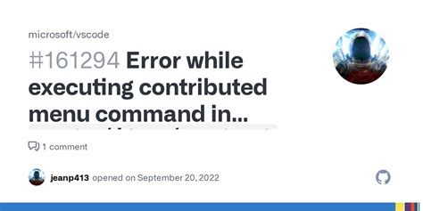 Error While Executing Contributed Menu Command In `portsitemcontext