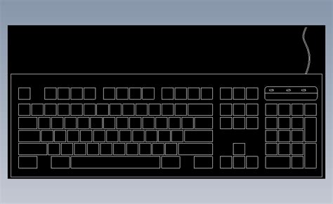 键盘 AutoCAD 模型图纸下载 懒石网