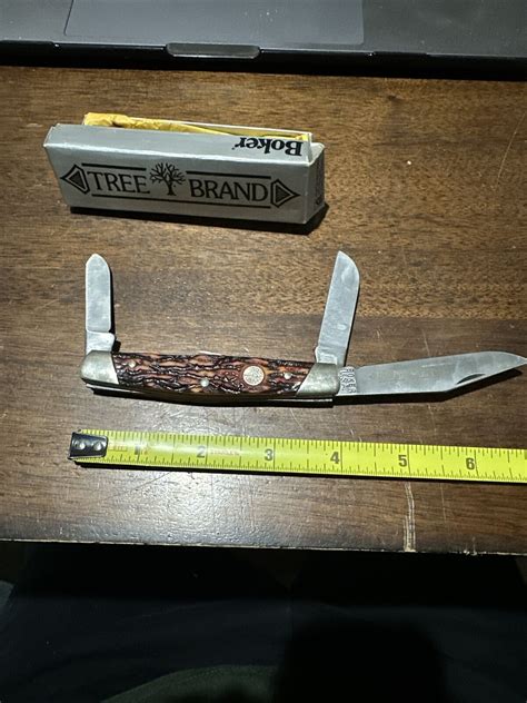 BOKER TREE BRAND 3 Blade 9885 Pocket Knife Stag Handle | eBay
