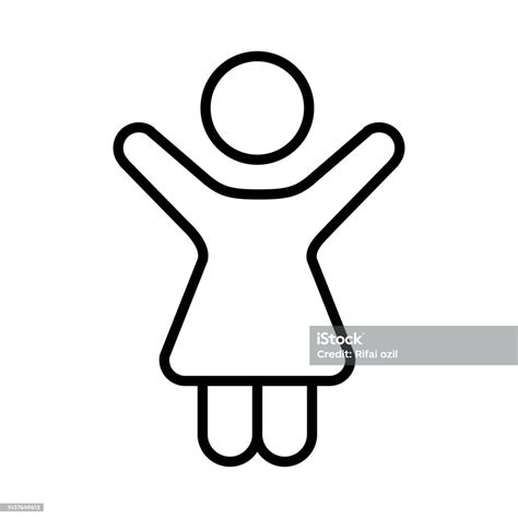 Fille Femme Icône Logo Design Vector Template Illustration Signe Et