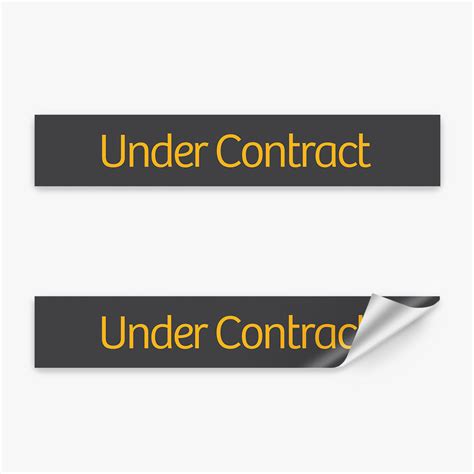 Under Contract Sticker Rectangle Raine And Horne Slim Real Stickers