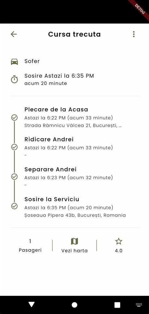 mobile app built in flutter that facilitates sharing your commute ride