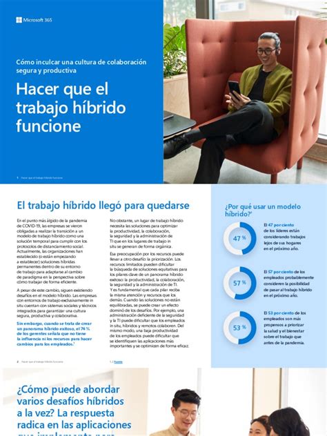 Microsoft Trabajo Híbrido Pdf Computación En La Nube Microsoft