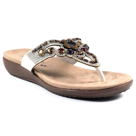 Womens Vision White Toe Post Mules Jlh367 Wt Womens From Marshall