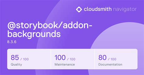 Storybookaddon Backgrounds 836 Npm Package Quality Cloudsmith Navigator