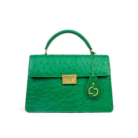 Nina Top Handle Bag Ostrich 3203 Lorenzi