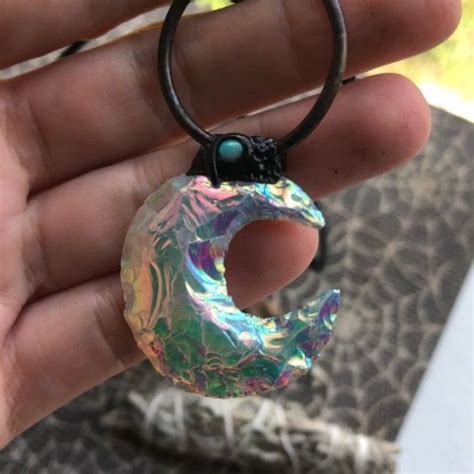 Hope Mcclure On Instagram “now Available In My Shop Angel Aura Glass Moon With Fire Opal