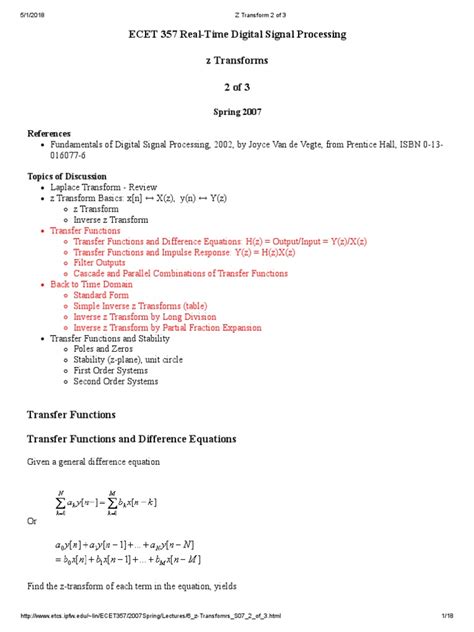 Z Transform 2 Of 3 Pdf Fraction Mathematics Functions And Mappings