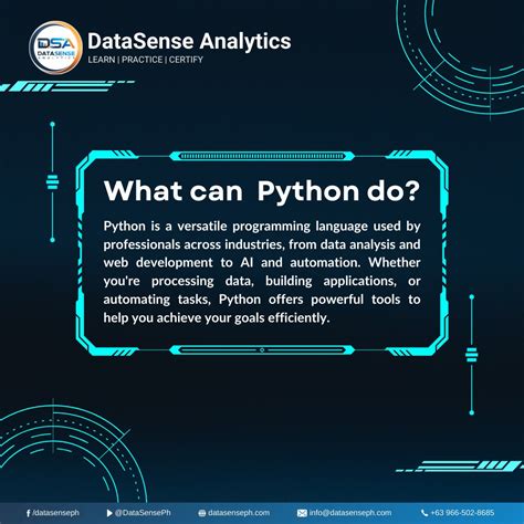 What Can Python Do Python Is A Datasense Analytics