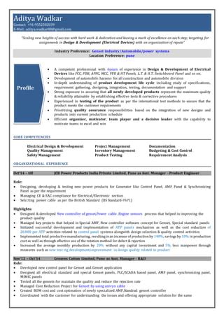Aditya Wadkar Resume