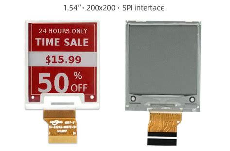 1 54 inch square display 200x200 ssd1681 spi e paper display youritech