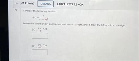 Solved Consider The Following Function F X X Chegg Com