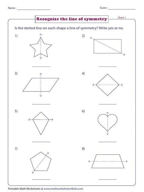 Geometry 9 5 Worksheet Symmetry Answers Key Printable Calendars At A