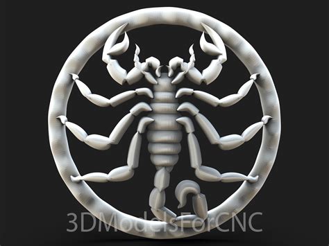 3d File 3d Model Stl File For Cnc Router Laser And 3d Printer Scorpion 1