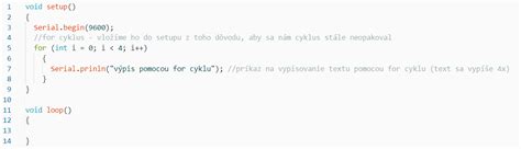 Program S Ukážkou Cyklu For