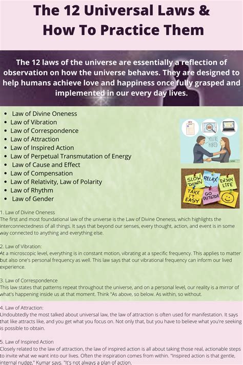 The 12 Universal Laws And How To Practice Them Principles Of Law Laws