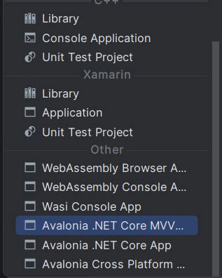 Group Avalonia Templates In Rider New Project Window Issue 207