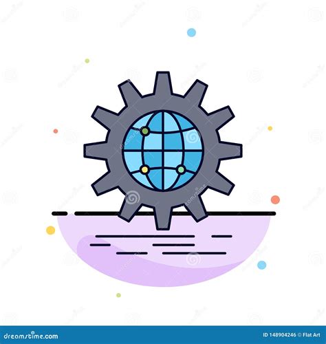 Internacional Negocio Globo Mundial Vector Plano Del Icono Del