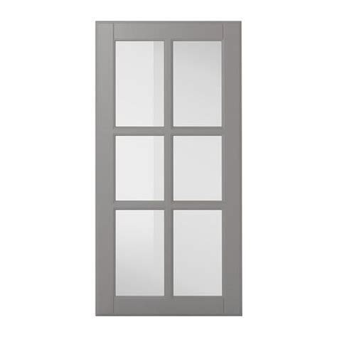 Дверь IKEA BODBYN БУДБИН стеклянная 40x80 см серый - купить с доставкой ...
