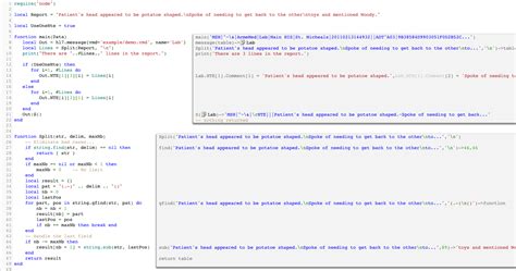 formatting a blob of text data into a single segment with a repeating