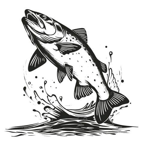 Jumping Trout Graphic