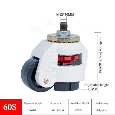 Level Adjustment Wheel Heavy Machinery Caster Heavy Duty Industrial Ca
