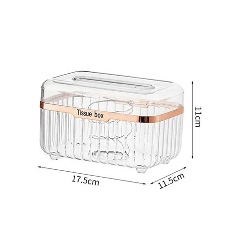 Badu Bg Държач за кърпички Вградена пролетна прозрачна видима кутия за кърпички Модерна модна