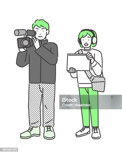 비디오 제작 및 텔레비전 스태프에 관련된 벡터 일러스트 자료 마케팅에 대한 스톡 벡터 아트 및 기타 이미지 마케팅