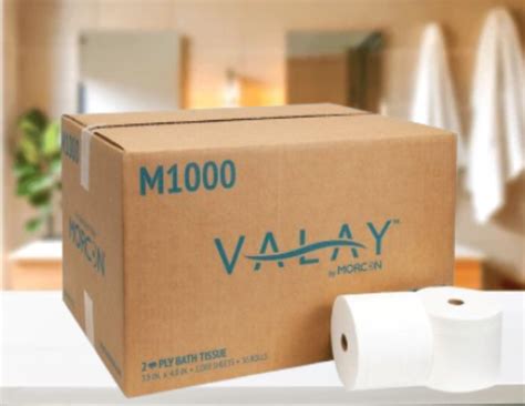M1000 Morcon Valay Small Core Tissue 1000 Sheets Roll 36 Roll Baron Chemicals