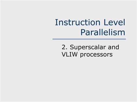 ppt instruction level parallelism powerpoint presentation free