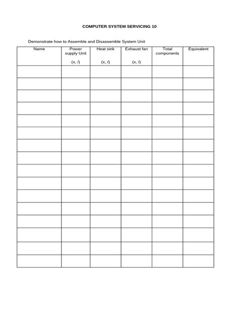 Computer System Unit Assembly Guide Pdf